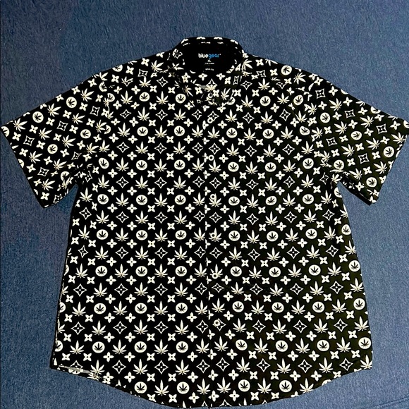 bluegear | Shirts | Rare Black Patterned Mens Dress Shirt | Poshmark